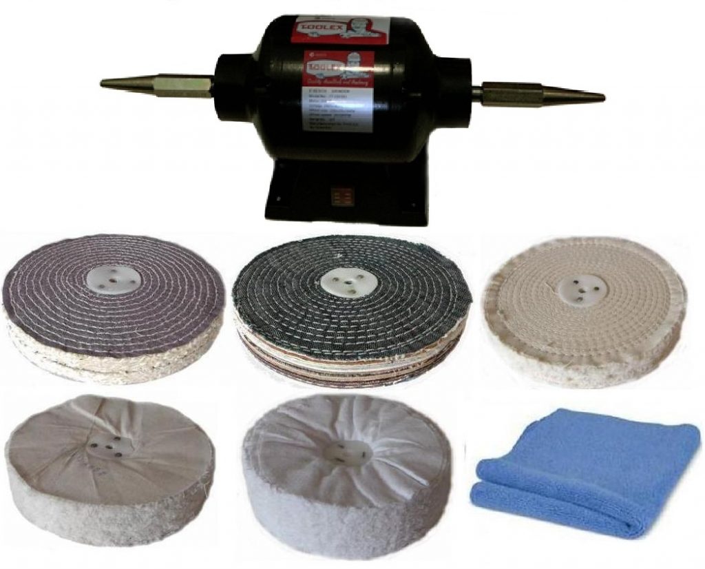 200mm 8 inch Bench Polisher With 8 inch Polishing Wheel Kit - Polishup