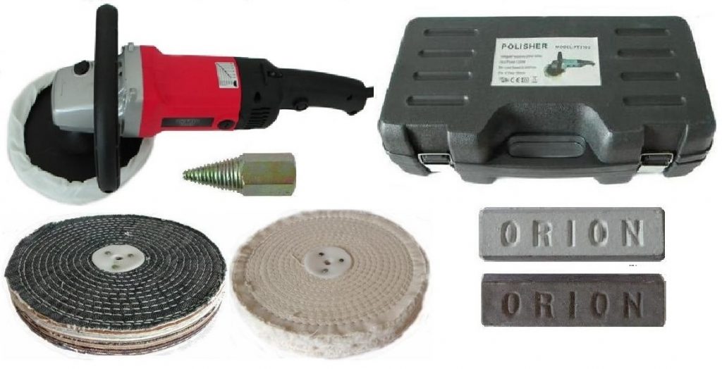 Polisher with Steel Stainless Polishing 8" Kit - Polishup